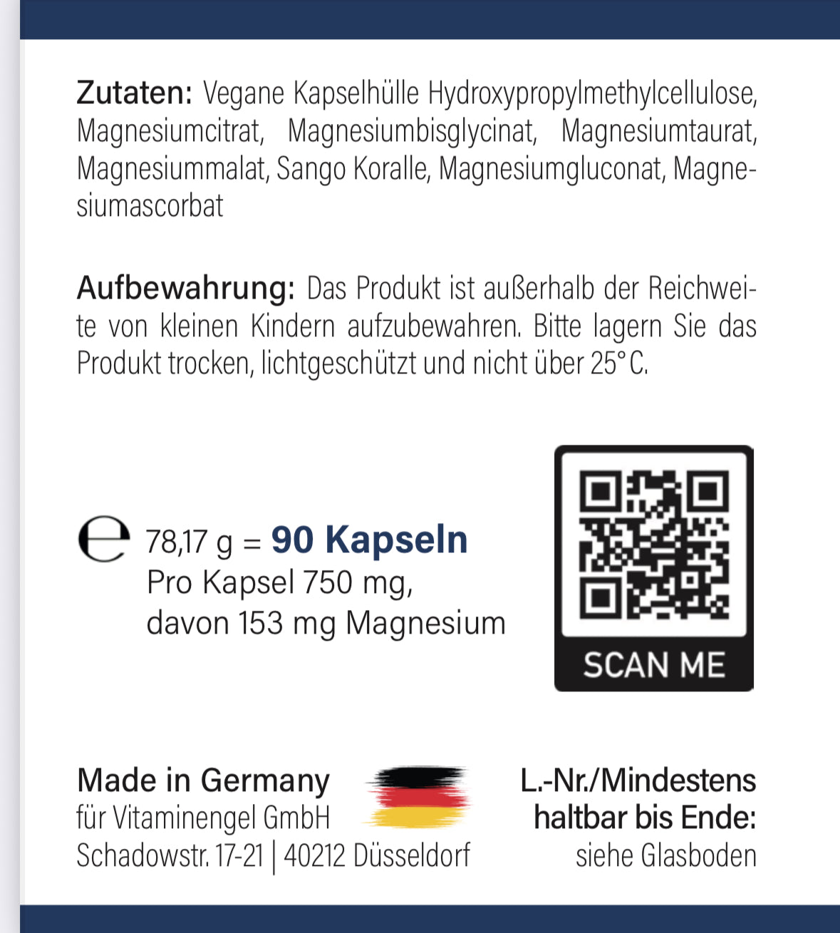Magnesium 750 mg Ultra – Vitaminengel